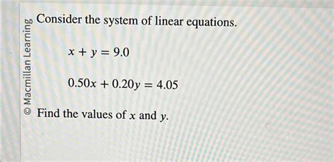 Solved 50 ﻿consider The System Of Linear