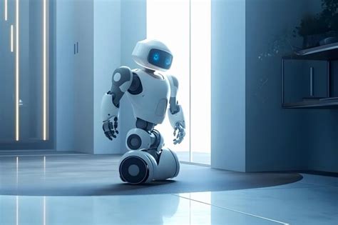 Premium Ai Image Robot Cleaner In Office Technology Development