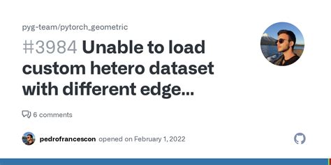 Unable To Load Custom Hetero Dataset With Different Edge Triplets · Issue 3984 · Pyg Team