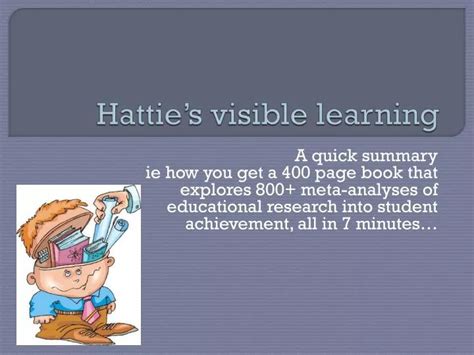 Ppt Hatties Visible Learning Powerpoint Presentation Free Download Id 2259535