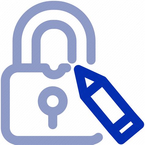 Edit Lock Edit Lock Secure Restricted Protected Privacy Icon
