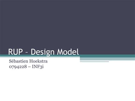 Rup Design Model Ppt
