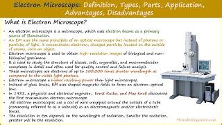 Electron Microscope Definition Types Parts Application Doovi