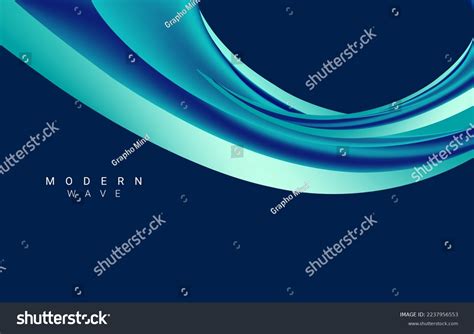 Stylish Modern Blue Wave Background Vector Stock Vector Royalty Free