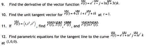 Solved Find The Derivative Of The Vector Function Find The