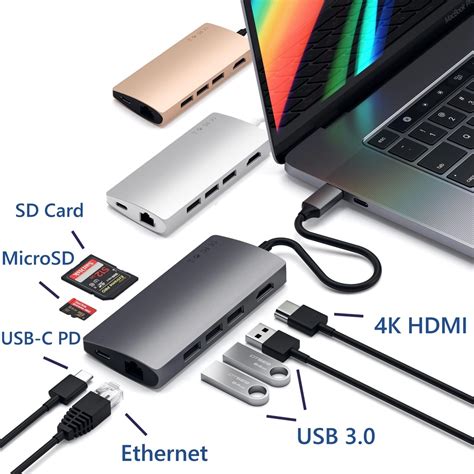 Jual Satechi Usb C Hub Adapter V2 4k Hdmi Usb C Pd Ethernet Sd Card Shopee Indonesia