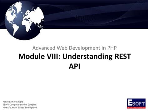 Advanced Web Development In Php Understanding Rest Api Ppsx Web