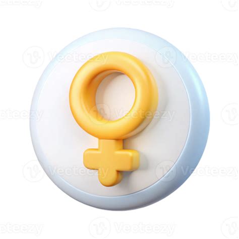 3d Rendered Female Gender Symbol Icon 52556452 Png