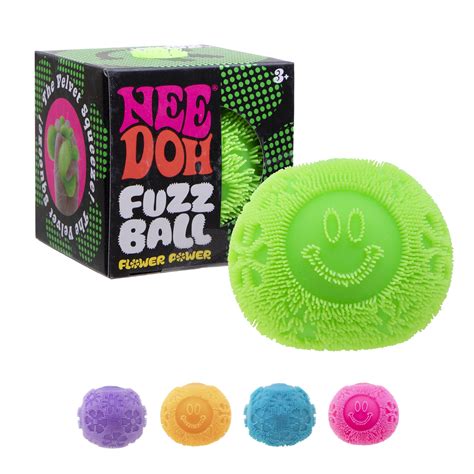 Nee Doh Fuzz Ball Flower Power Novelty Fidget Toy Multiple Colors