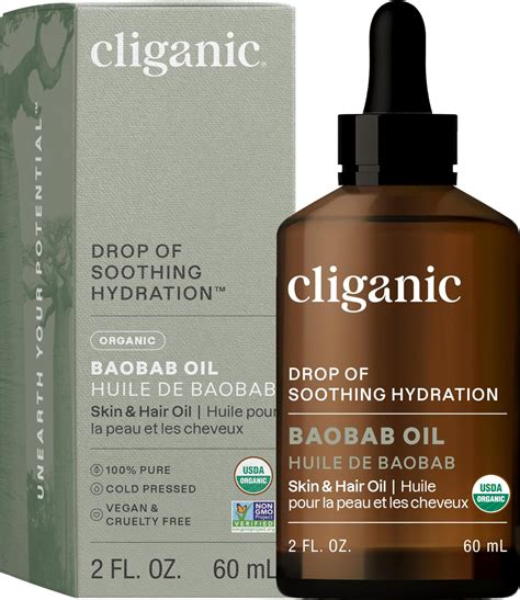 Cliganic Organic Baobab Oil 100 Pure For Face And Hair