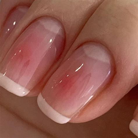 오뉴월네일 On Instagram 치크위에 씬프렌치💕 Blush Nails Nails Swag Nails