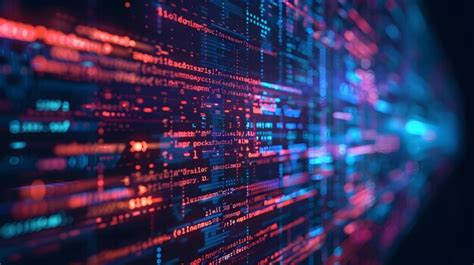 Abstract Digital Binary Code Background Premium Ai Generated Image