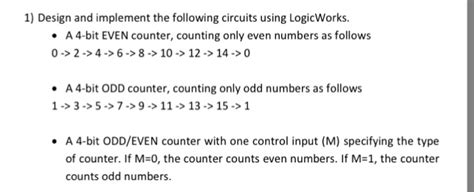 Solved 1 Design And Implement The Following Circuits Using
