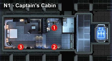 Captains Quarters Normandy Map Mass Effect Mass Effect 3