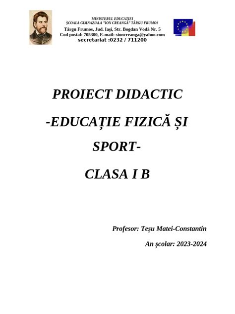 1 Proiect Didactic Clasa I Pdf