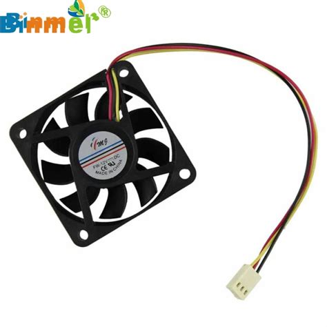 Binmer 60mm PC CPU Cooling Fan 12v 3 Pin Computer Case Cooler Quiet Molex Connector Easy