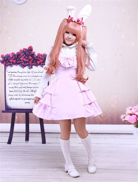 Classic Pink Chiffon Ruffles Button Lolita Dress