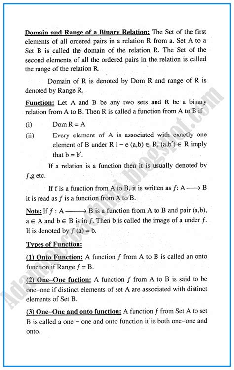 Adamjee Coaching Sets Definitions And Formulae Mathematics Notes