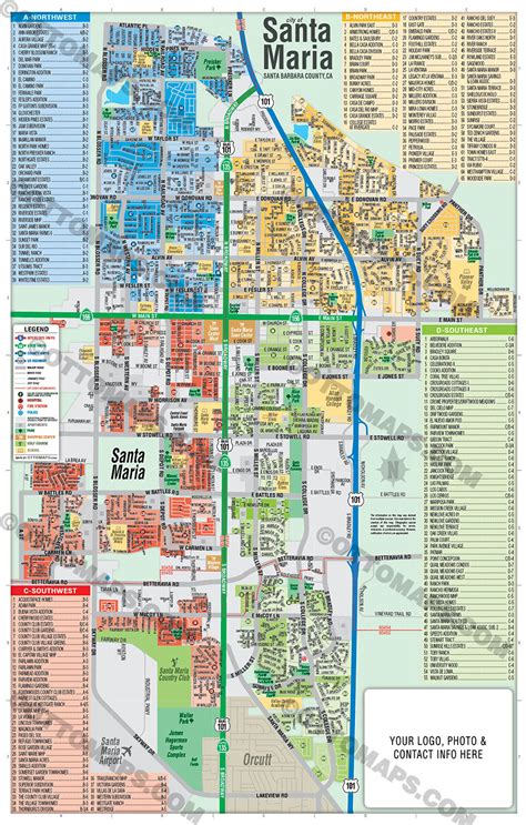 Santa Maria Map Santa Barbara County Ca Files Pdf And Ai Editab