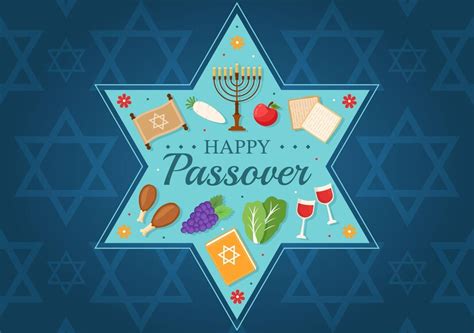 Premium Vector Happy Passover Illustration With Matzah And Pesach Jewish Holiday In Cartoon