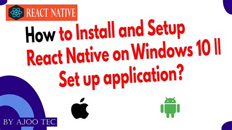 React Native Cli Environment Setup In Windows Installation And Create First App In Hindi