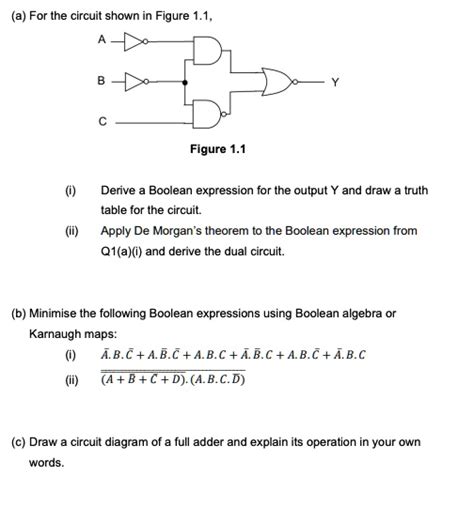 Solved A For The Circuit Shown In Figure 11 Figure 11 I Derive A