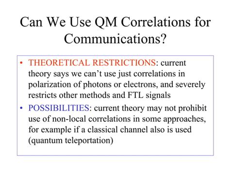 Quantum Correlations Ppt