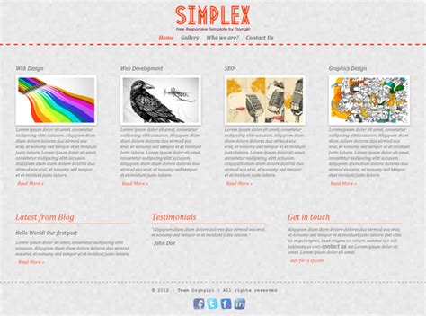 Simplex Free Html5 Responsive Template Html5 Mania