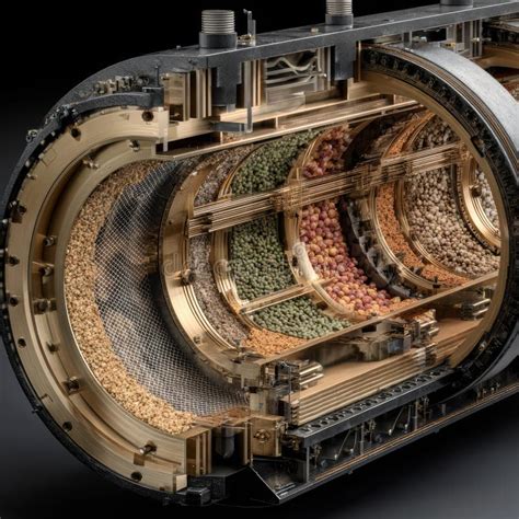 Intricate Cross Section Of Modern Seed Processing Machinery Design