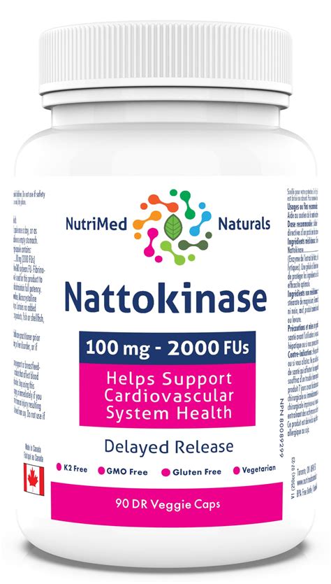 Nattokinase Supplement Capsules 90 Caps Nattokinase 2000 Fu