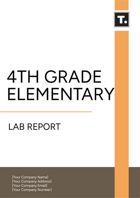 Free 4th Grade Elementary Lab Report Template To Edit Online