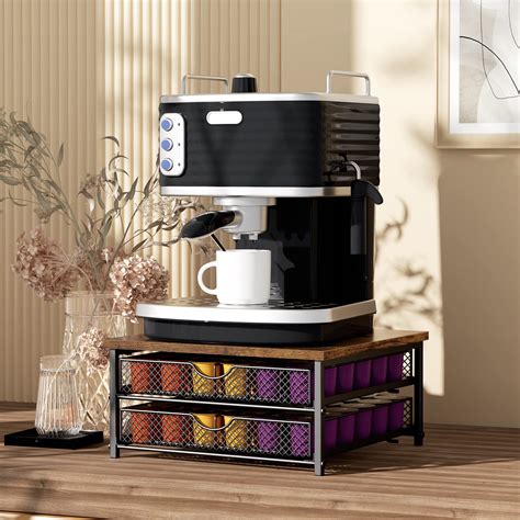 Coffee Pod Drawer K Cup Organizer 2 Tier Coffee Pod Storage Holder With