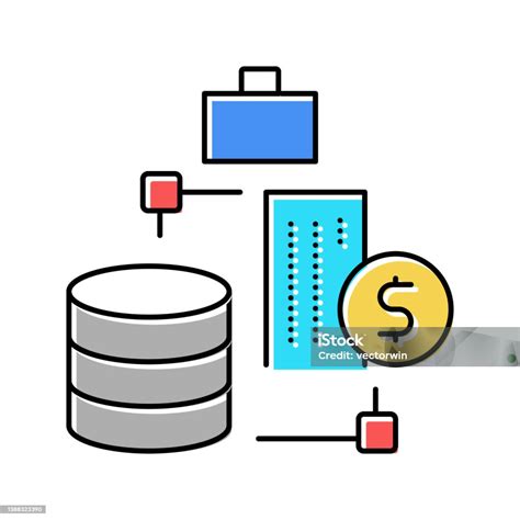 비즈니스 디지털 프로세싱 컬러 아이콘 벡터 일러스트레이션 다운로드에 대한 스톡 벡터 아트 및 기타 이미지 다운로드 데이터