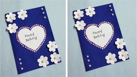 Easy And Beautiful Birthday Greeting Card Idea Birthday Card Making