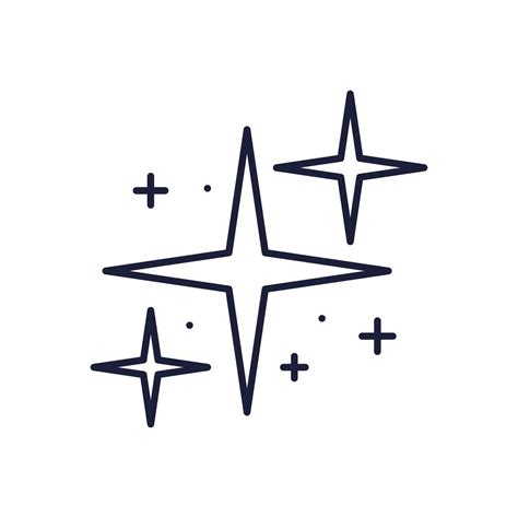 Minimal Line Star Twinkles And Sparkles For Frames 36324219 Vector Art At Vecteezy