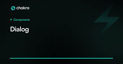Dialog Chakra Ui