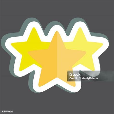 스티커 별 3 개 별 기호와 관련이 있습니다 심플한 디자인 편집 가능 간단한 그림입니다 간단한 벡터 아이콘 금 금속에 대한 스톡 벡터 아트 및 기타 이미지 Istock