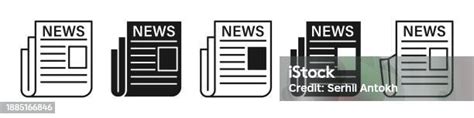신문 아이콘 세트입니다 뉴스 라인 아이콘입니다 벡터 일러스트 레이 션 기사 출판에 대한 스톡 벡터 아트 및 기타 이미지 기사 출판 날씬한 동화 Istock