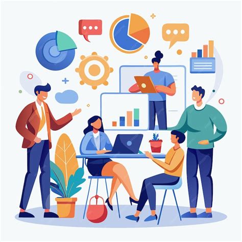 Teamwork Data Analysis A Visual Guide To Collaboration Insights Premium Ai Generated Vector