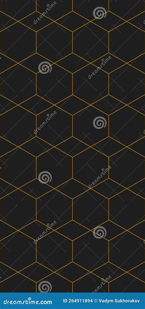 Vector Seamless Cubic Hexagon Pattern Abstract Geometric Low Poly Background Stock Vector