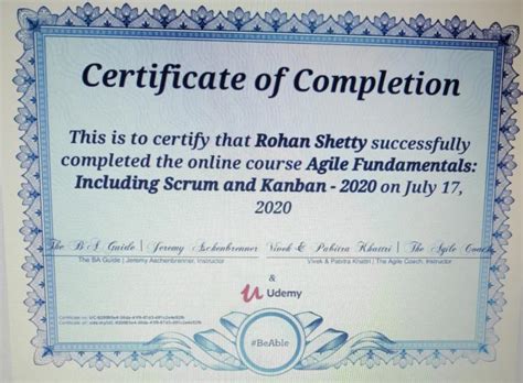 Udemy Agile Scrum Kanban Rohan Shetty