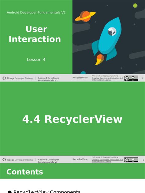 04 5 recyclerview pdf creative commons license android operating