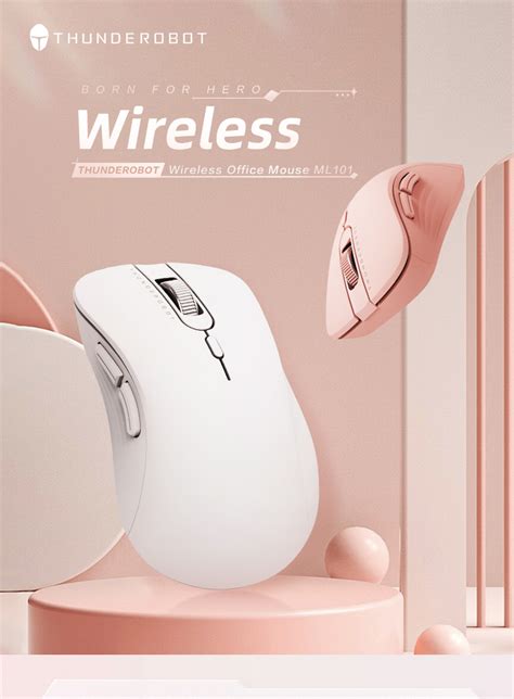 Thunderobot Ml101 Wireless Mouse Noise Reduction 24g With Usb Nano