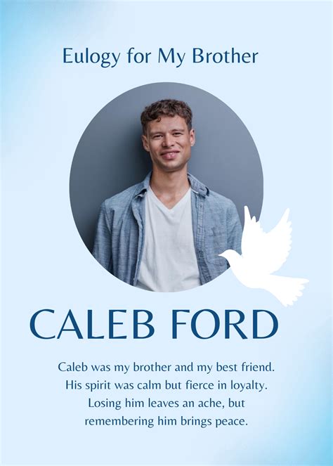 Free Eulogy Templates To Edit Online