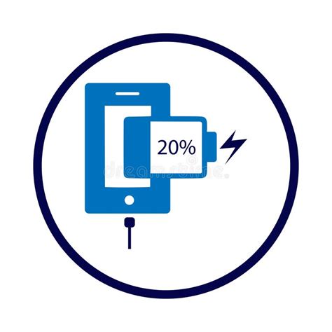 Mobile Battery Charging Mobile Phone Battery Charging Icon Stock