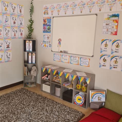 Rainbow Themed Classroom Rules Posters Printable Class Rules For