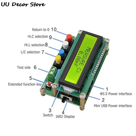 Digital Lcd High Precision Inductance Capacitance Meter Meter Capacitor Tester Frequency Square