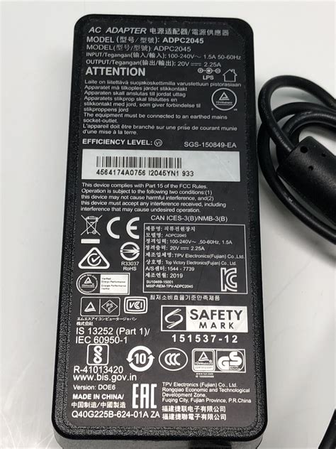 For AOC 20V2 25A Monitor Power Adapter ADPC2045 Genuine OEM