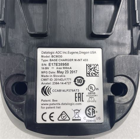 Datalogic Powerscan Pm9500 Handheld Scanner And Bc9030 Base Charger