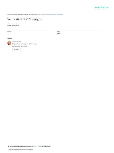 Verification Of Vlsi Designs Pdf Hardware Description Language